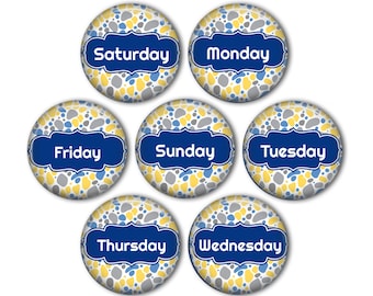 Days of the Week 1 Magnets Set of 7 | Etsy