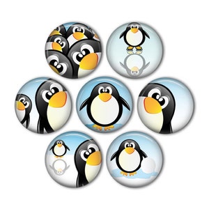 Penguin 1" Magnets - Set of 7 - Etsy