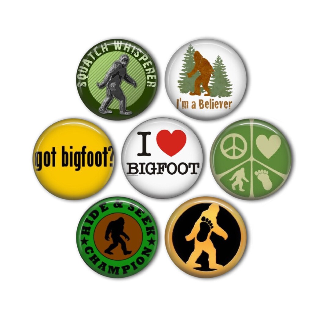 Bigfoot 1" Magnets - Set of 7 - Etsy