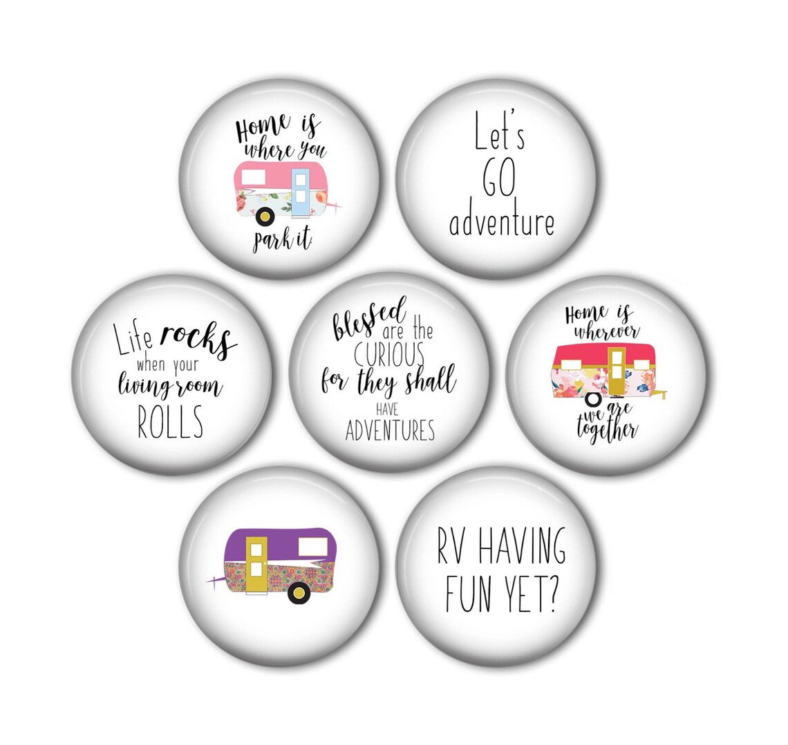 Cute Camper 1 Magnets Set of 7 | Etsy