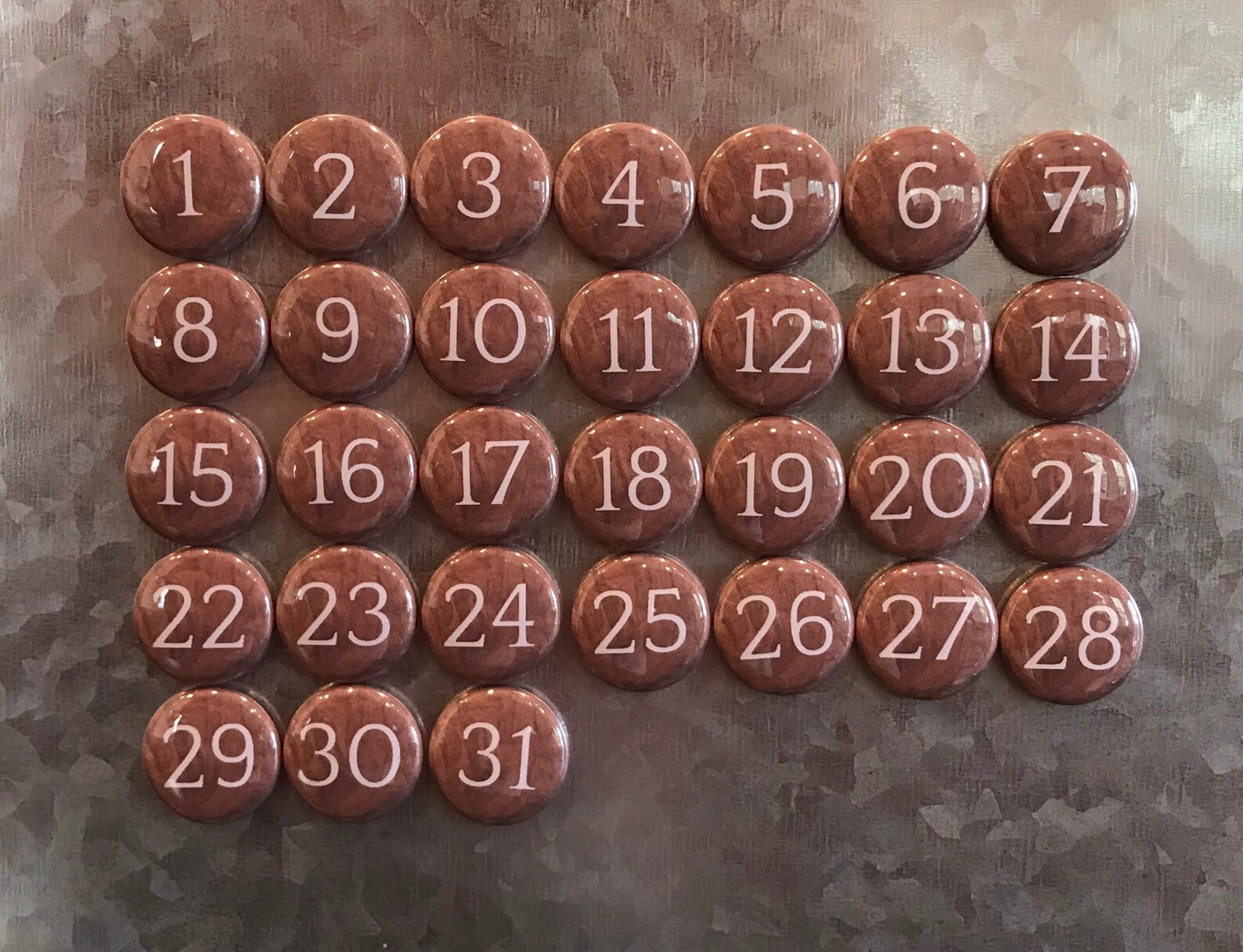 Perpetual Calendar-numbers 1-31-and Months-and Weekdays Wood - Etsy