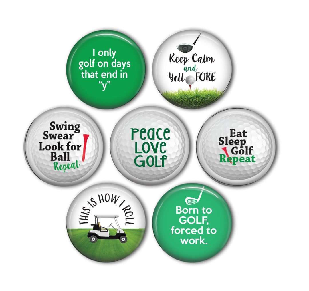 Golf 1" Magnets - Set of 7 - Etsy