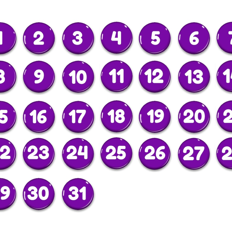 1 Inch Magnet Months - Etsy