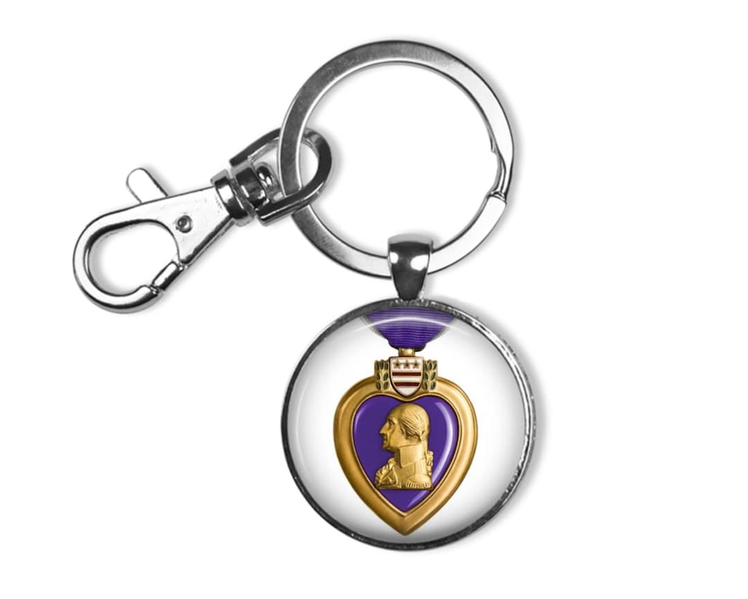 United States Purple Heart Keychain - Etsy