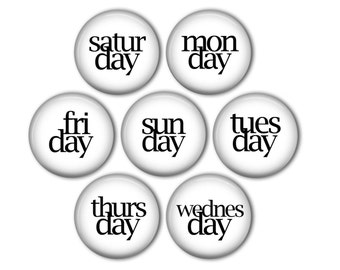 Days of the Week 1 Magnets Set of 7 | Etsy