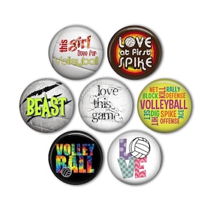 Volleyball 1" Magnets - Set of 7 - Etsy