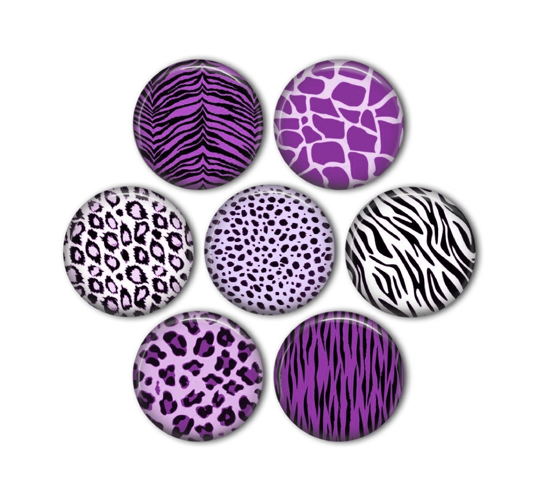 Purple Animal Prints 1" Magnets - Set of 7 - Etsy