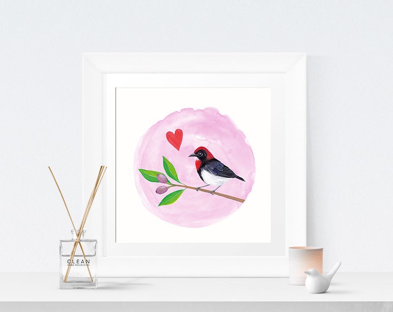 Ptak Print sztuka do druku Ptak Art Print akwarela Bird - Etsy Polska
