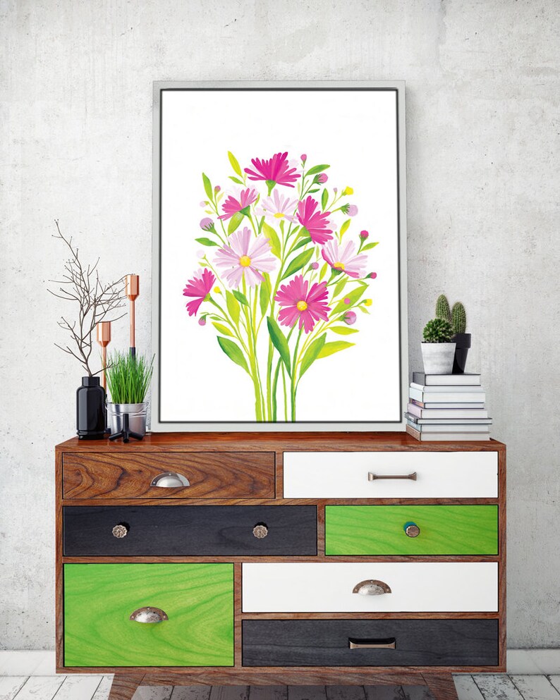 Spring Art Spring Decor Flower Painting Watercolor Floral - Etsy UK