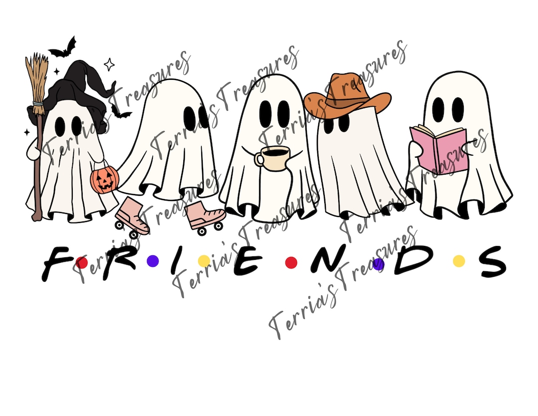 Ghost Friends PNG, Halloween Friends Png,ghost Cartoons, October ...