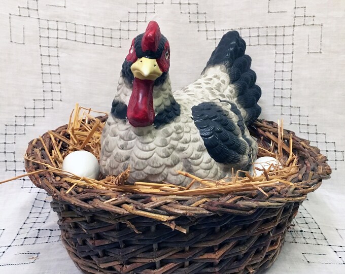 Winner Winner Chicken Dinner Life Size Vintage Hen on Nest - Etsy