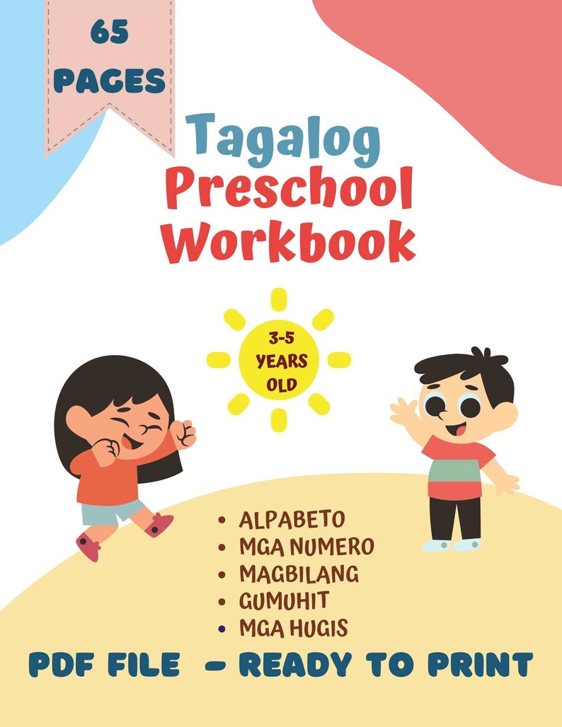 Tagalog Workbook for 3 to 5 Years Old - Etsy
