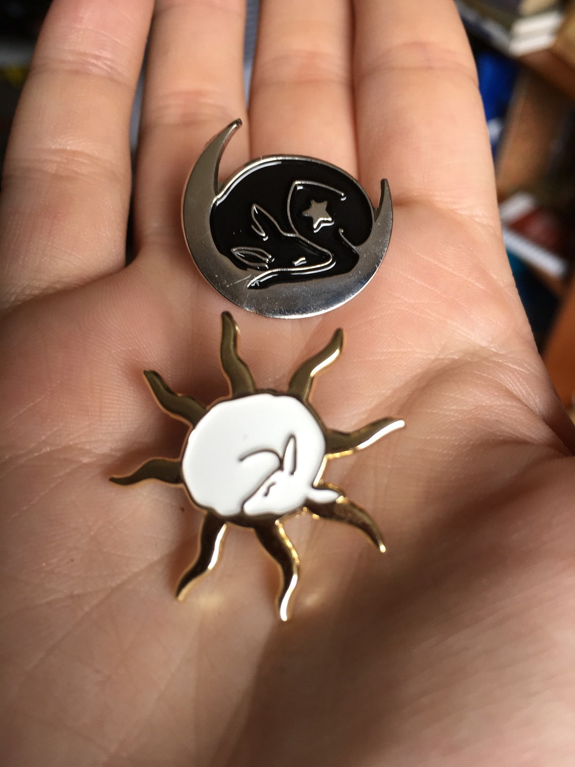 Sun and Moon Pin Set - Etsy