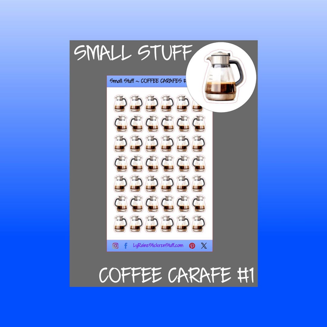 COFFEE CARAFES #1 ~ ICONS - Stickers for Passion Planner, Hobonichi ...