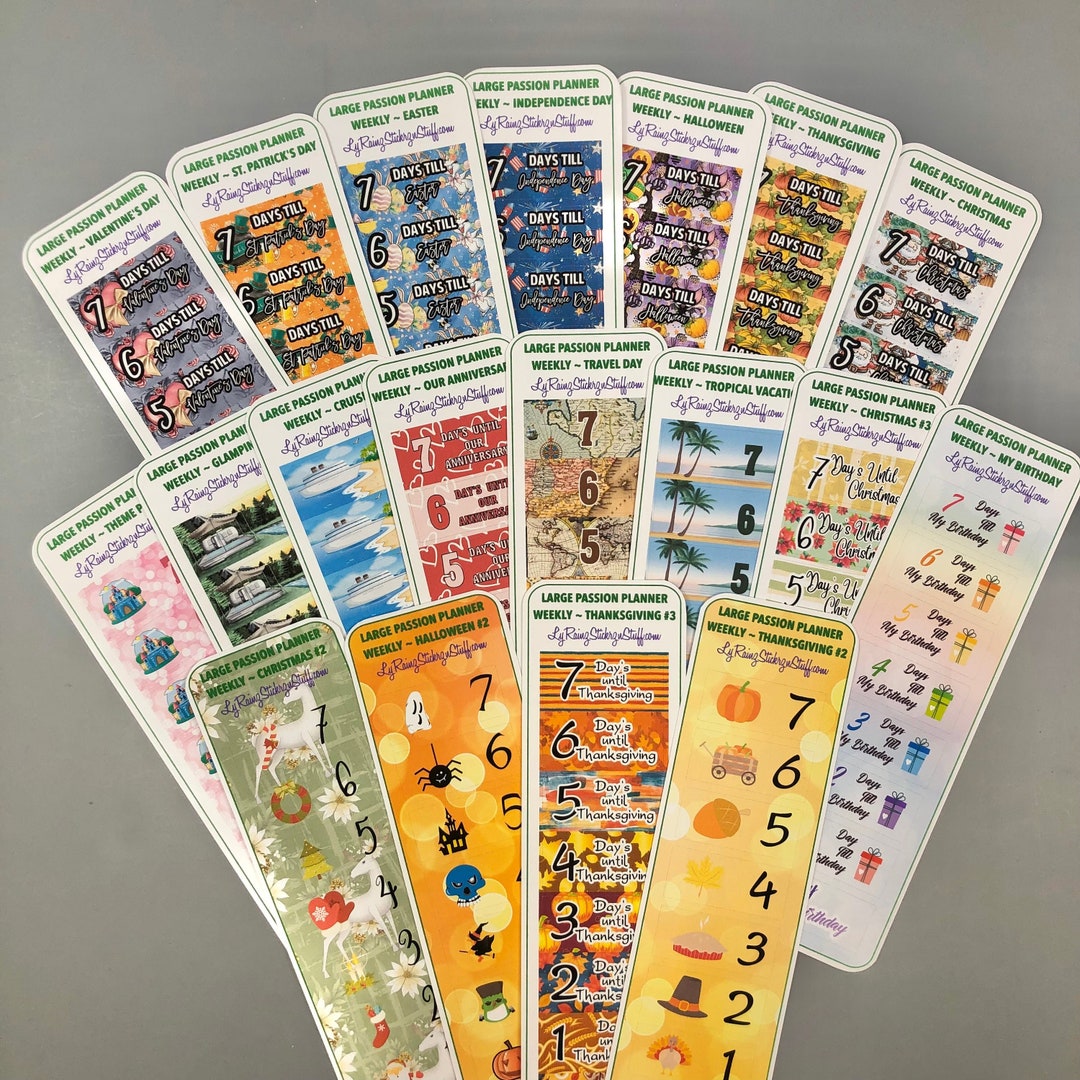 COUNTDOWN Stickers for the Weekly Layout Section for All 3 - Etsy Canada