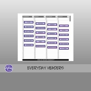 EVERYDAY HEADERS - Stickers - for the Small, Medium and Large Size ...