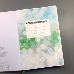 FRONT PAGE If Found Please Return To: Full Sheet Sticker for the Small ...