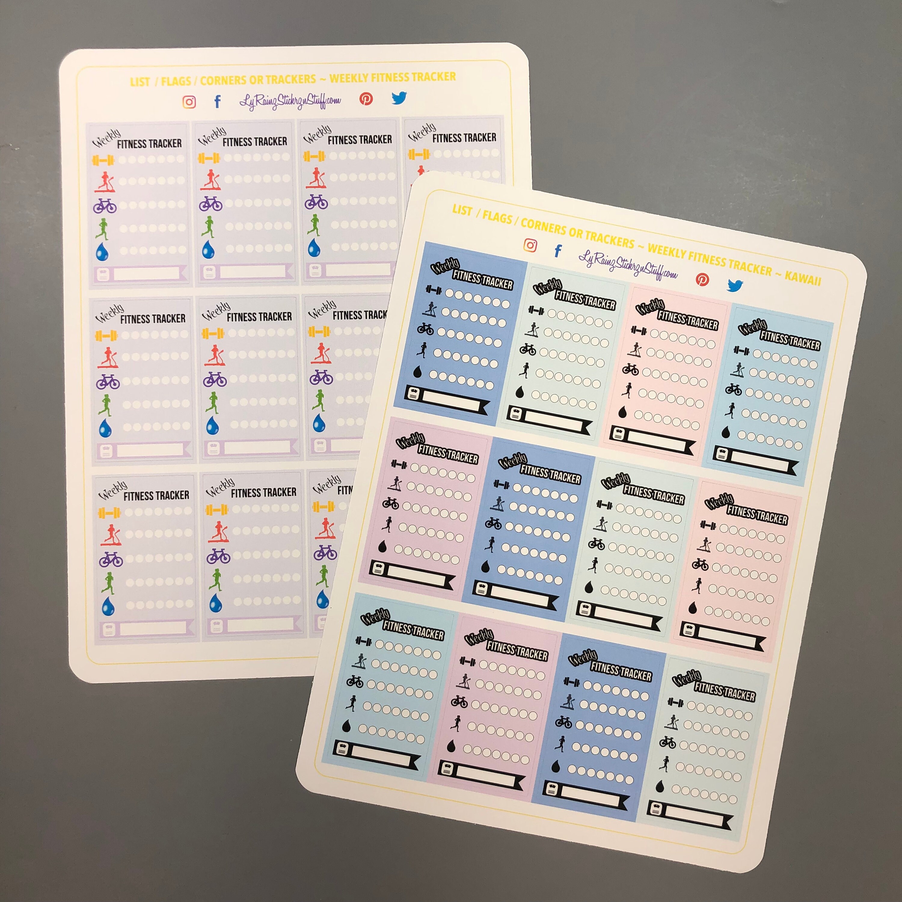 FITNESS TRACKER weekly Stickers for Passion Planner Erin - Etsy