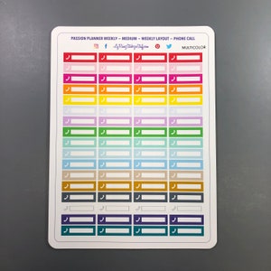 PHONE CALL Stickers Available in the Passion Planner Weekly - Etsy