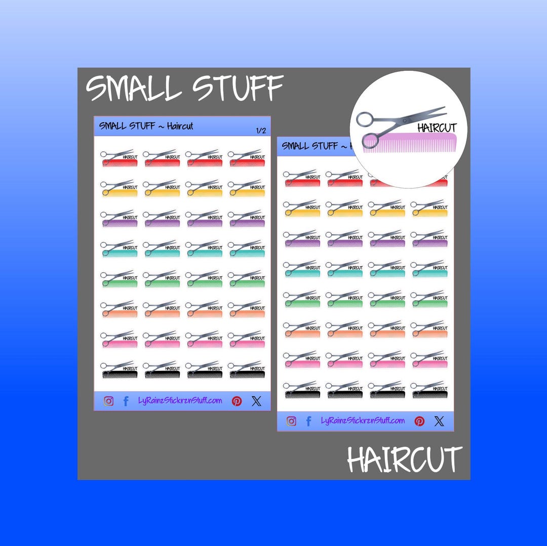 HAIRCUT Stickers for the Passion Planner, Commit30, Hobonichi, Happy ...