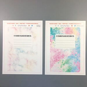 FRONT PAGE If Found Please Return To: Full Sheet Sticker for the Small ...