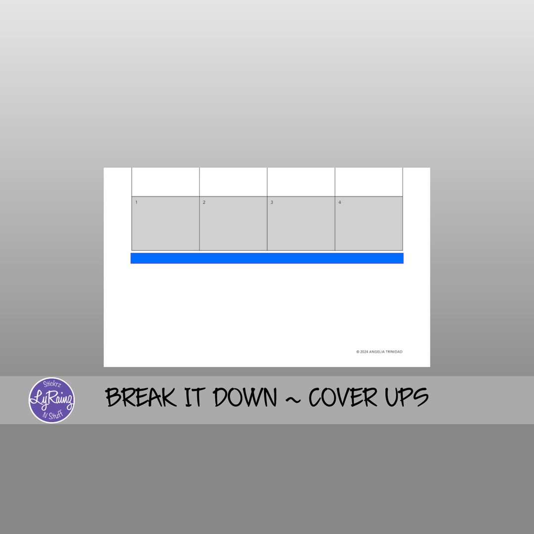 BREAK IT DOWN - Cover up Stickers - Monthly Layout Section for the ...