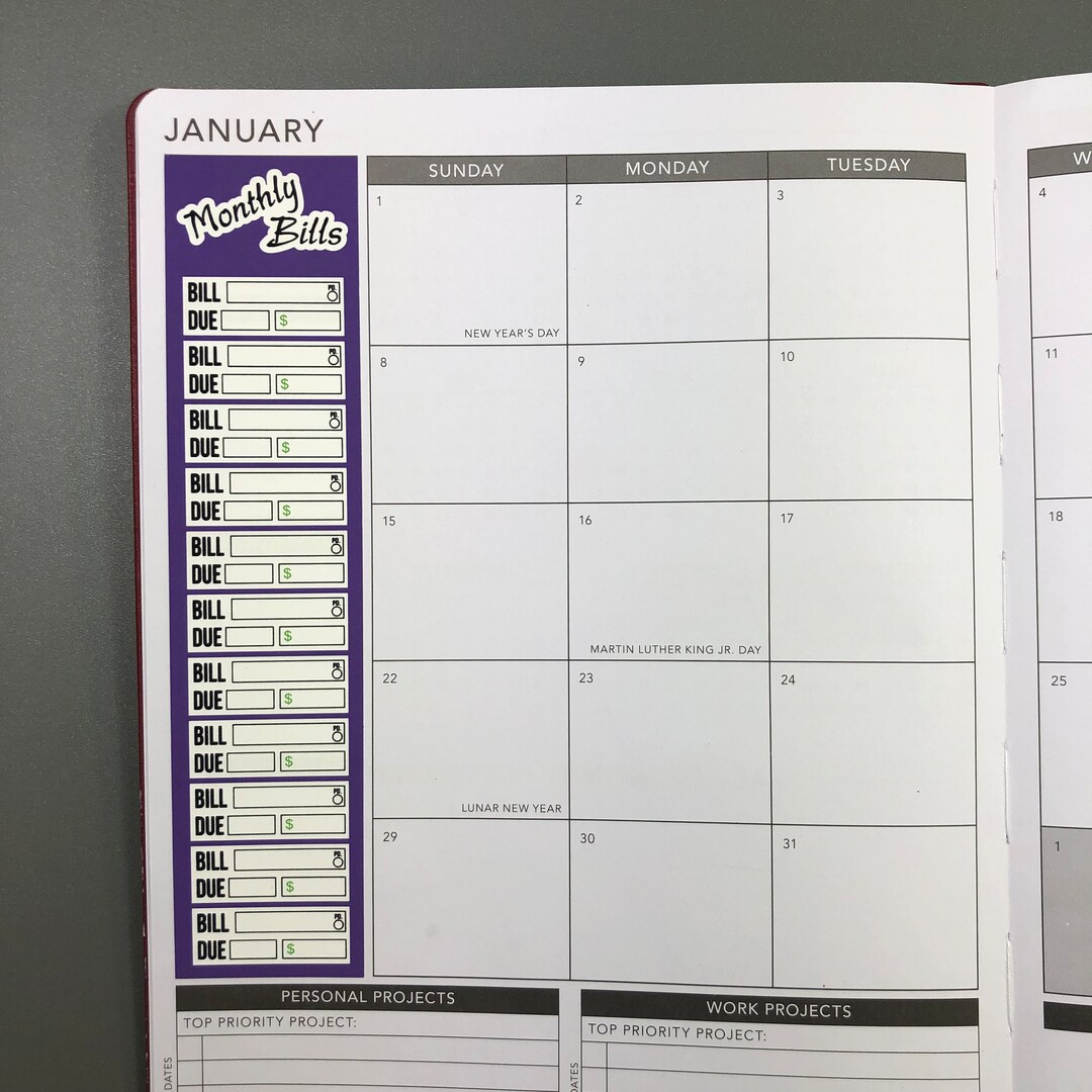 MONTHLY BILL TRACKER Stickers for the Monthly Layout Section - Etsy