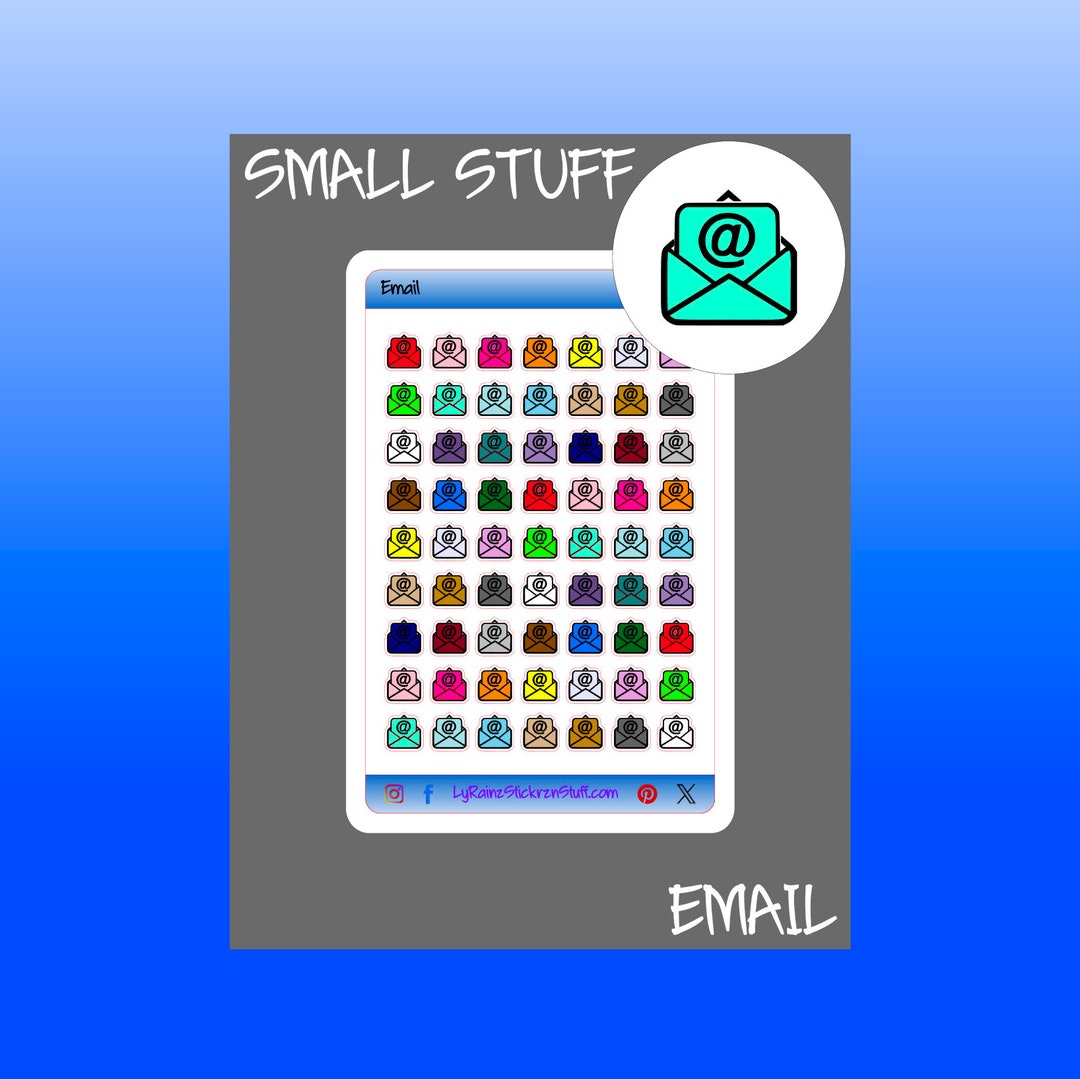 EMAIL - Stickers for Passion Planner, Hobonichi, Happy Planner, Erin ...