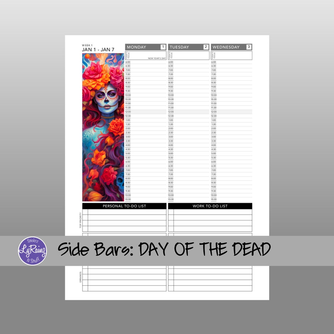 SIDE BARS - Day of the DEAD - Stickers for the Small, Medium and Large ...