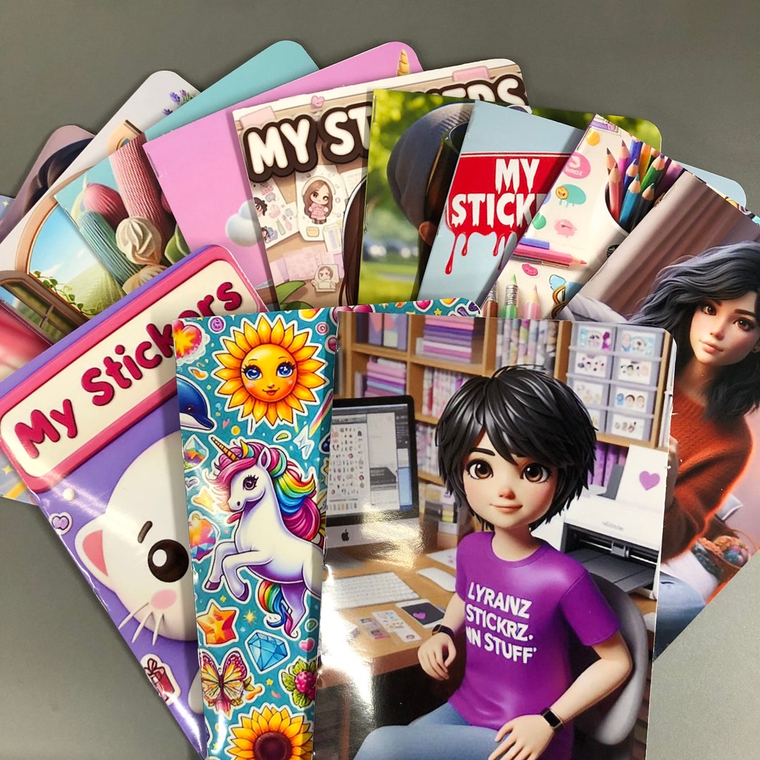 REUSABLE Sticker Books for the Back Pockets in Your Medium & Large Size ...