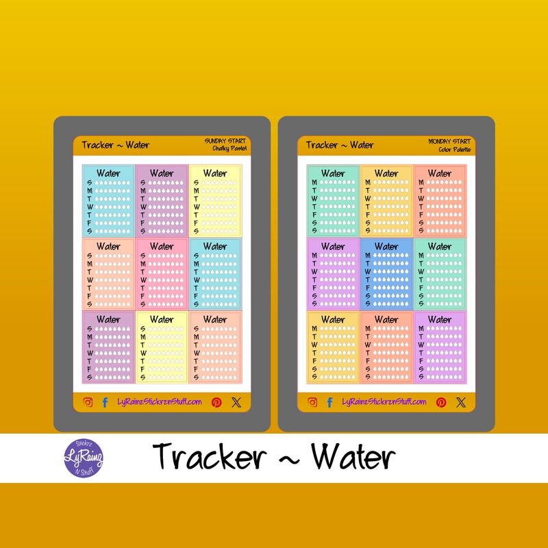 Happy Planner Stickers Water Tracker - Etsy