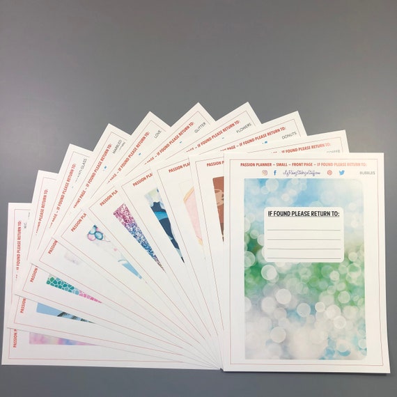 FRONT PAGE If Found Please Return To: Full | Etsy