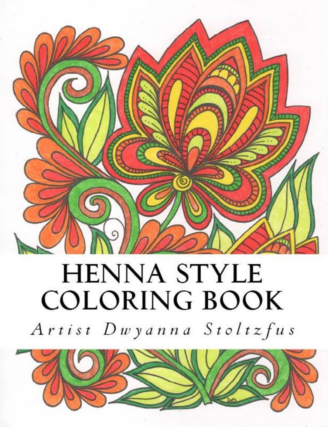 Henna Style Coloring Book - Etsy