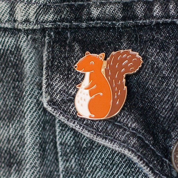 Squirrel Brooch - Etsy