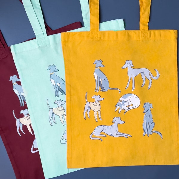 Whippet Tote Bags - Etsy UK