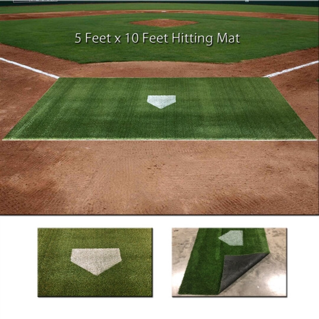 Synthetic Turf Artificial Grass Stance Hitting Mat 10 Feet X 5 Feet ...