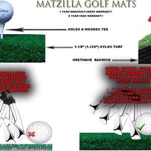 Golf Turf 12 X 24 Matzilla Tee Holds a Wooden Tee - Etsy