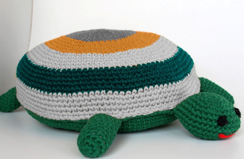 Round Crochet Turtle Pillow / Round Pillow / Baby Pillow / Kids Room ...