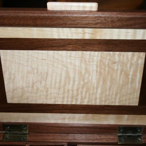 Wood Jewelry Box, Walnut and Curly Maple, Handmade Wood Jewelry Box ...