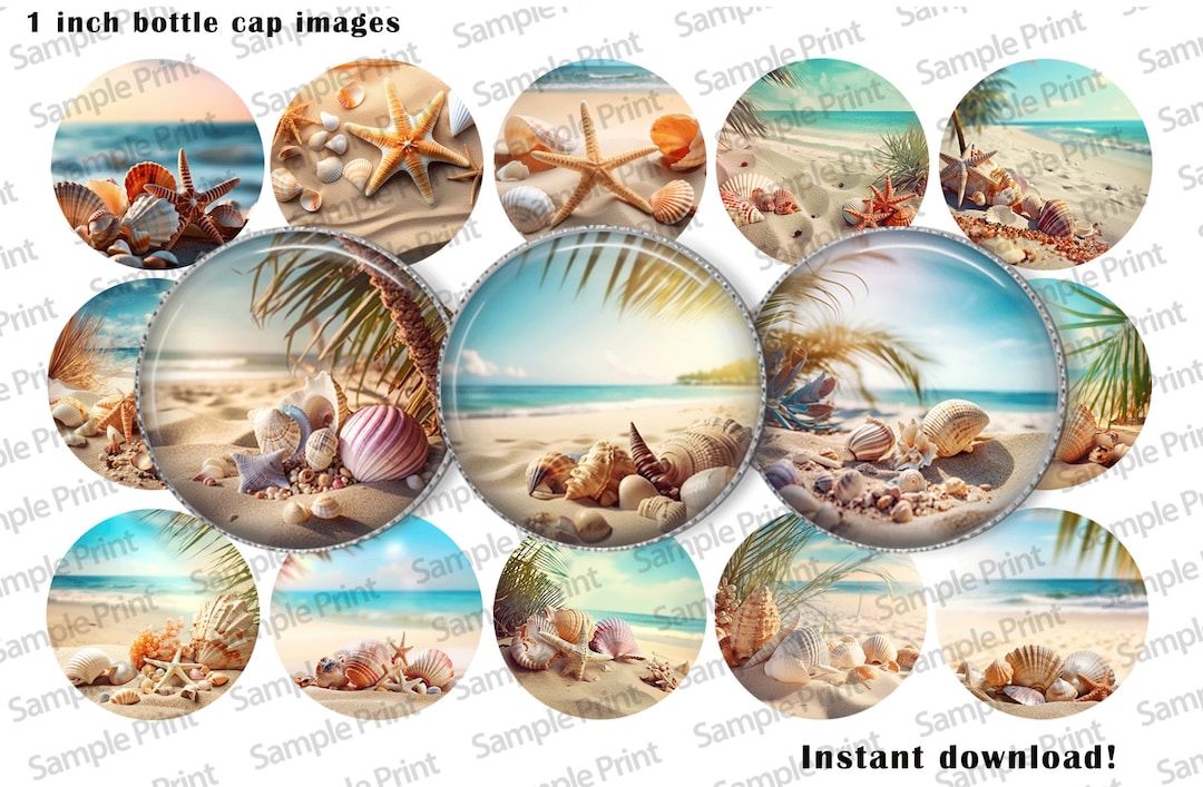 Beach Images - Beach Scene - Beach BCI - Bottle Cap Images - DIY ...