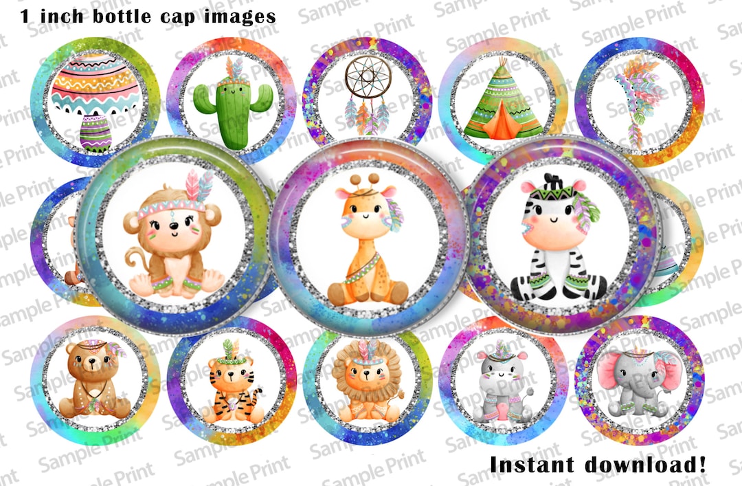 Tribal Animal BCI - Animal Images - Tribal Images - 25mm Cabochons - 1 ...