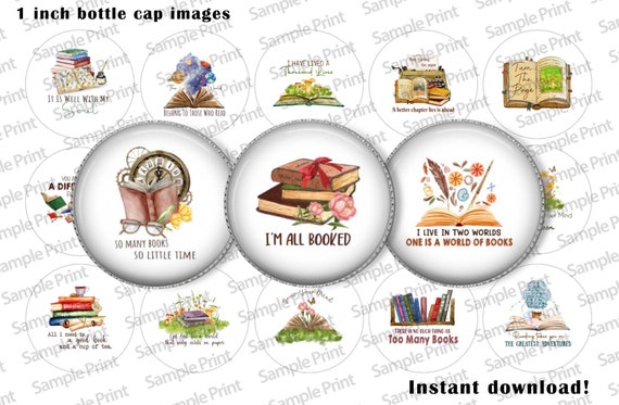 Book Images Book BCI Reading Images Reading BCI 25mm - Etsy