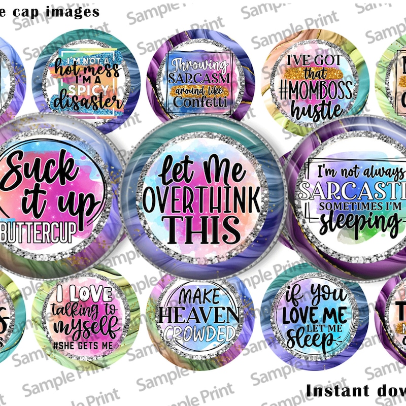 Funny Bottle Cap Magnets - Etsy UK