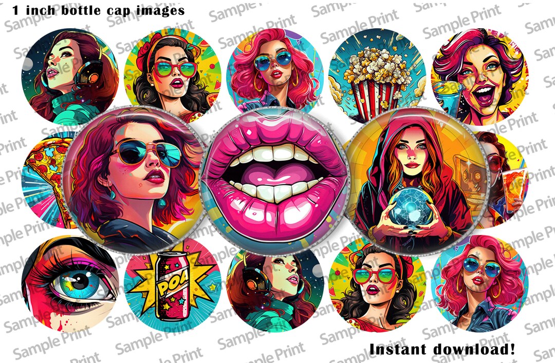 Pop Art Images - Pop Art BCI - Bottle Cap Images - Comic Images - Comic ...
