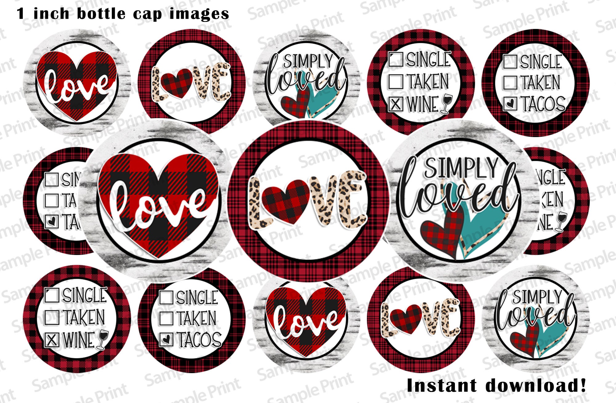 Buffalo Valentine - Valentine BCI - Buffalo Plaid BCI - Birch Tree BCI ...