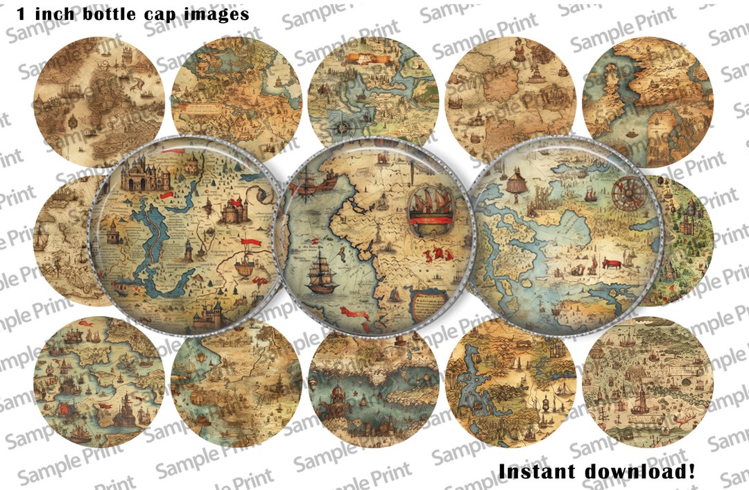 Fantasy Images Fantasy BCI Fantasy Maps Map Images Map BCI Bottle Cap ...