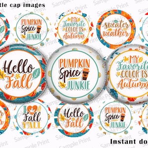 Fall BCI - Fall Y'all - Bottle Cap Images - 1 Inch Circles - Circle ...