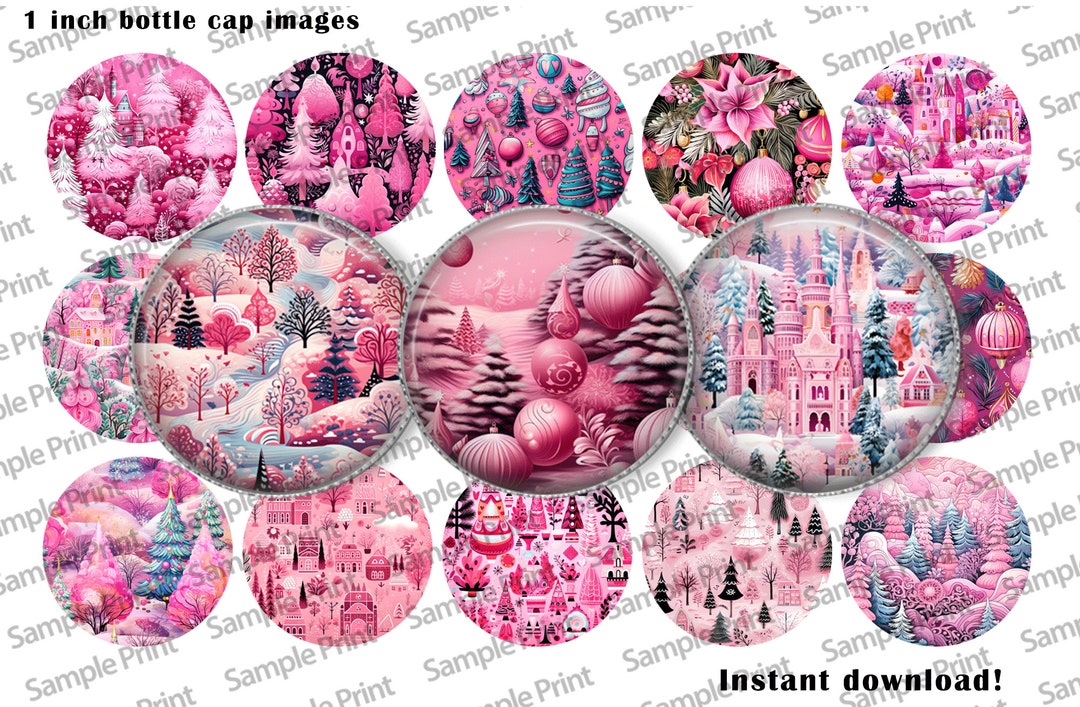 Pink Christmas BCI Pink Christmas Images Bottle Cap Images Christmas ...
