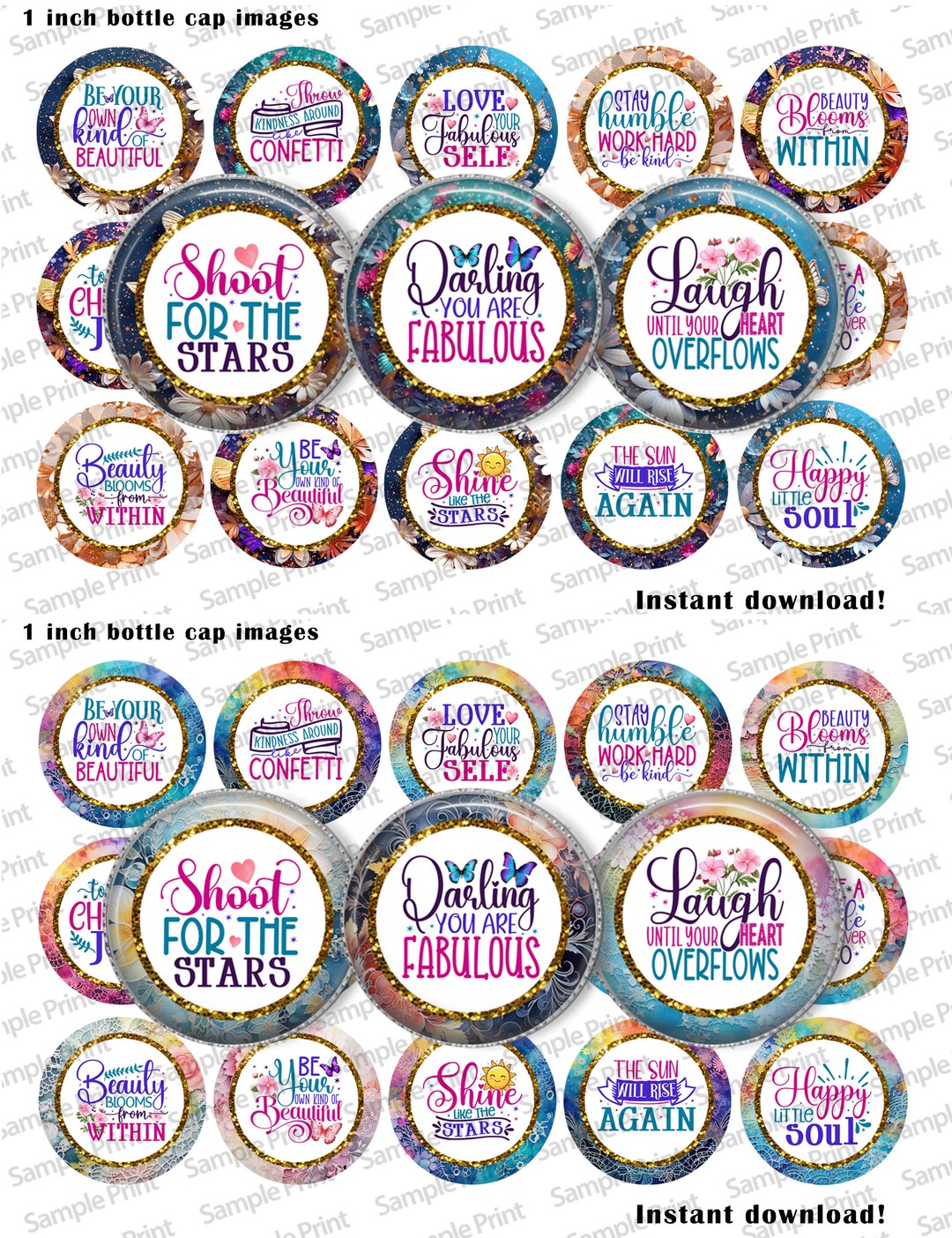 Encouraging Words - Encouraging BCI - Positive Images - Bottle Cap ...