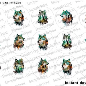 Wolf Images - Wolf BCI - Spirit Animal - Bottle Cap Images - 25mm ...